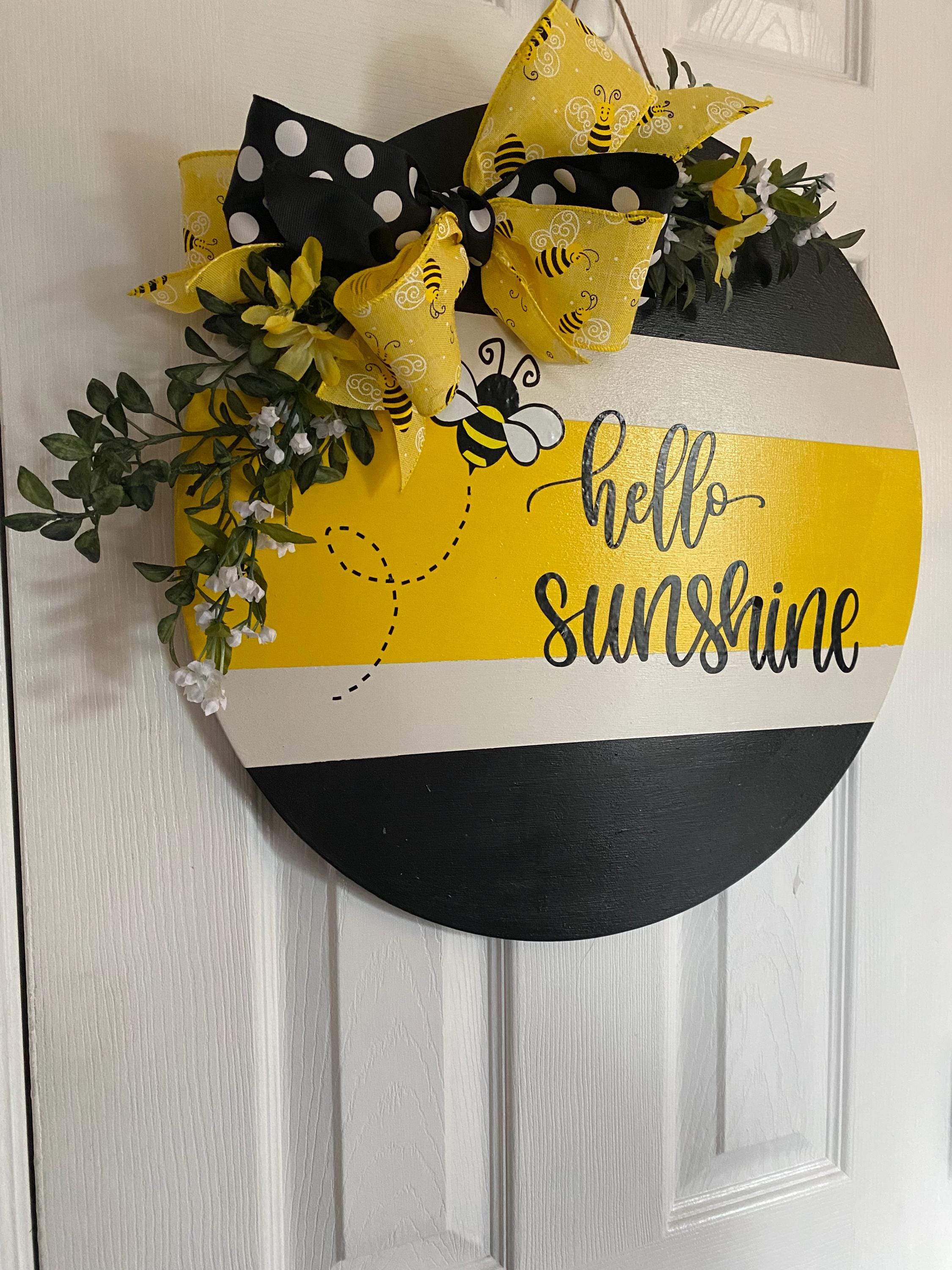 Hello Sunshine, Door Hanger, Wall Decor, Home Decor - Etsy