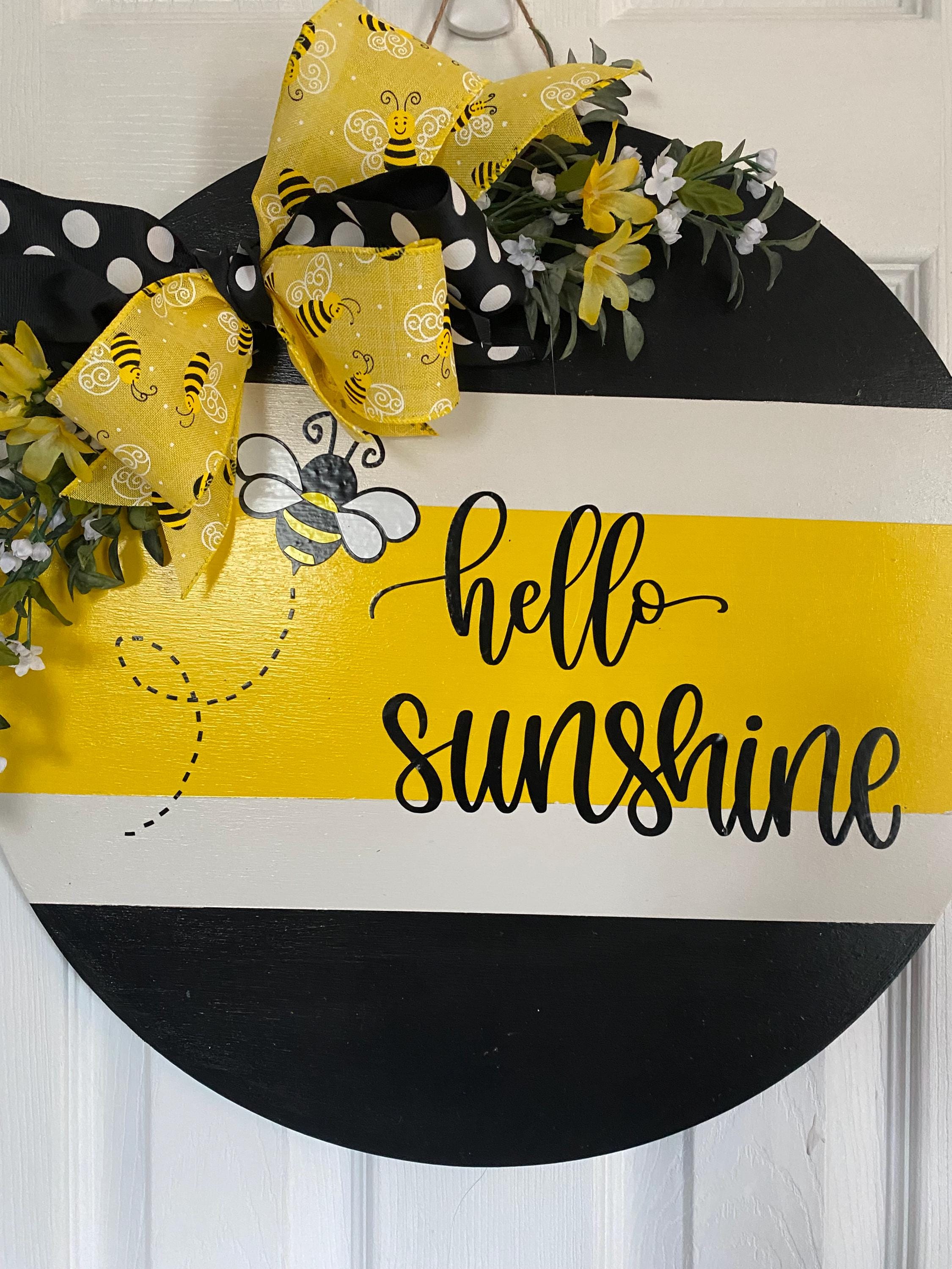 Hello Sunshine, Door Hanger, Wall Decor, Home Decor - Etsy