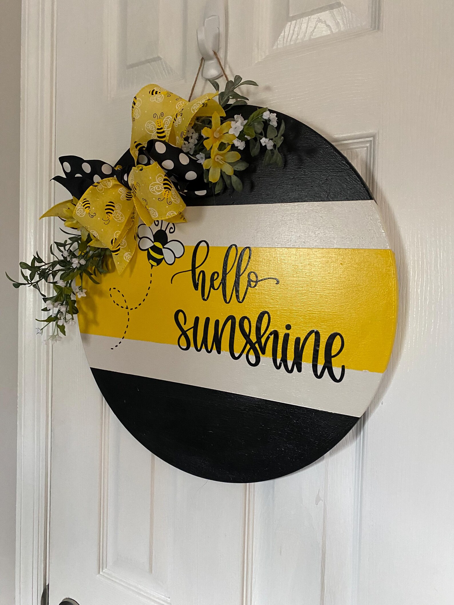 Hello Sunshine, Door Hanger, Wall Decor, Home Decor - Etsy
