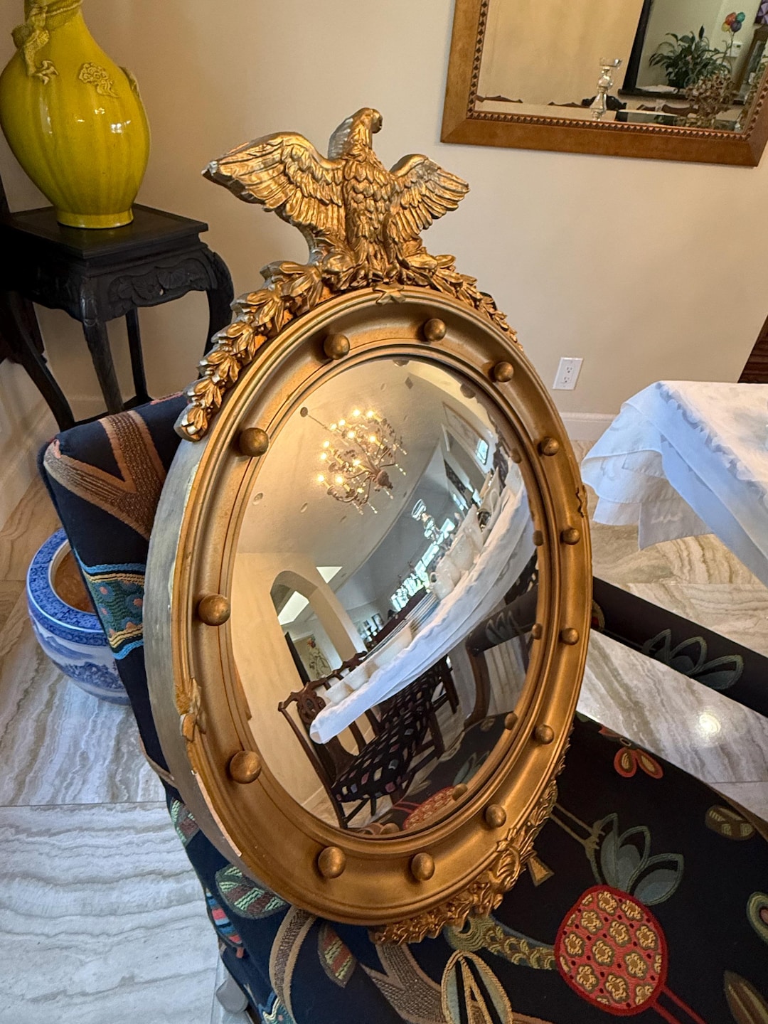 Mid 20th Century American Federalist Gilt-wood Eagle Bullseye Mirror - Etsy