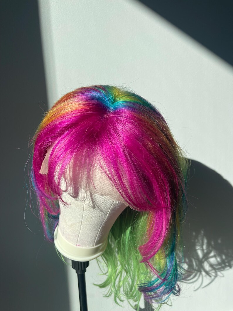 Custom Colored Rainbow Wig - Etsy