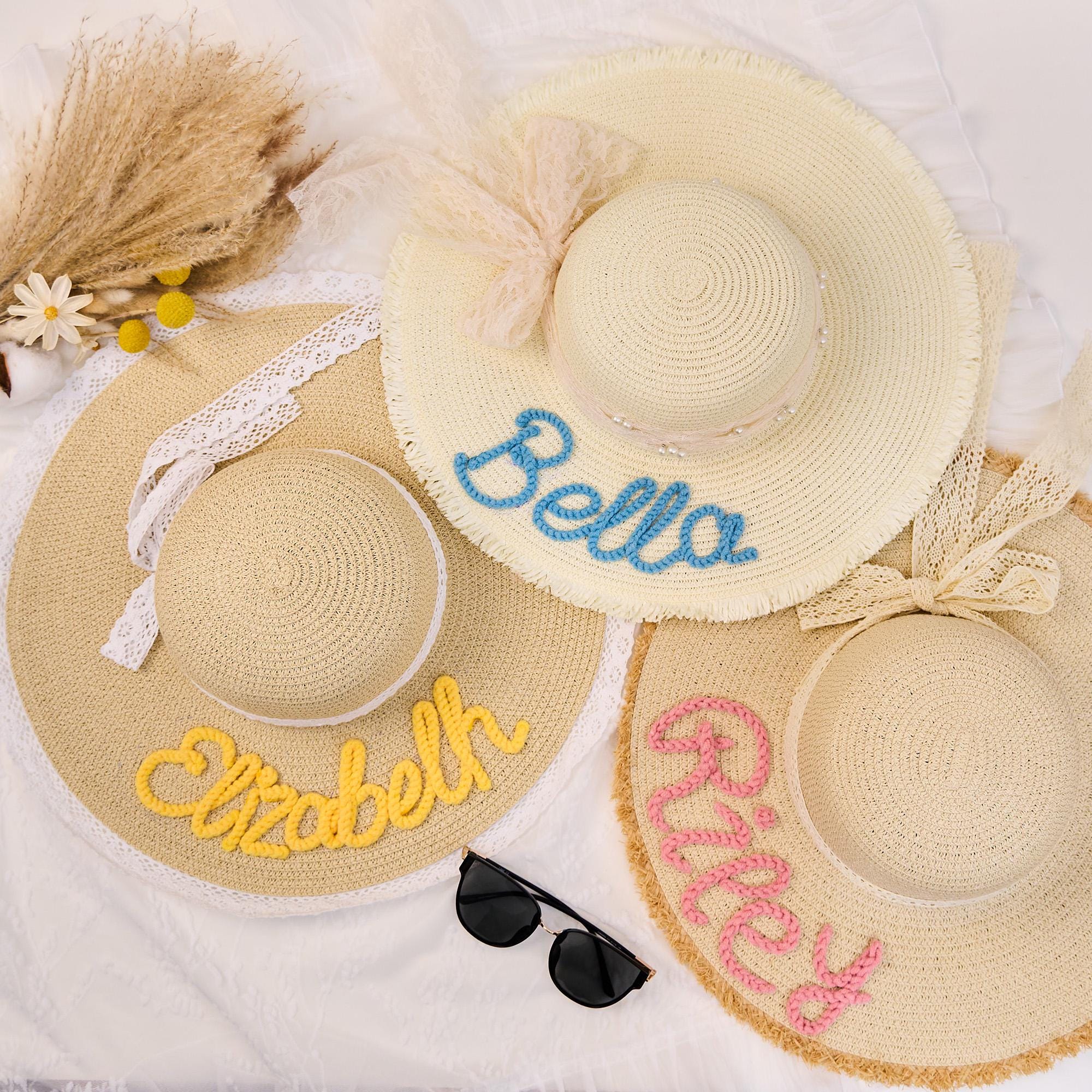 Personalized Beach Hat, Custom Name Adjustable Beach Hat, Sun Hat ...