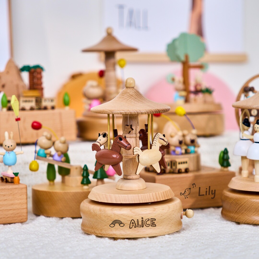 Personalized Kids Music Box，engraved Name Music Box，keepsake Gift for ...