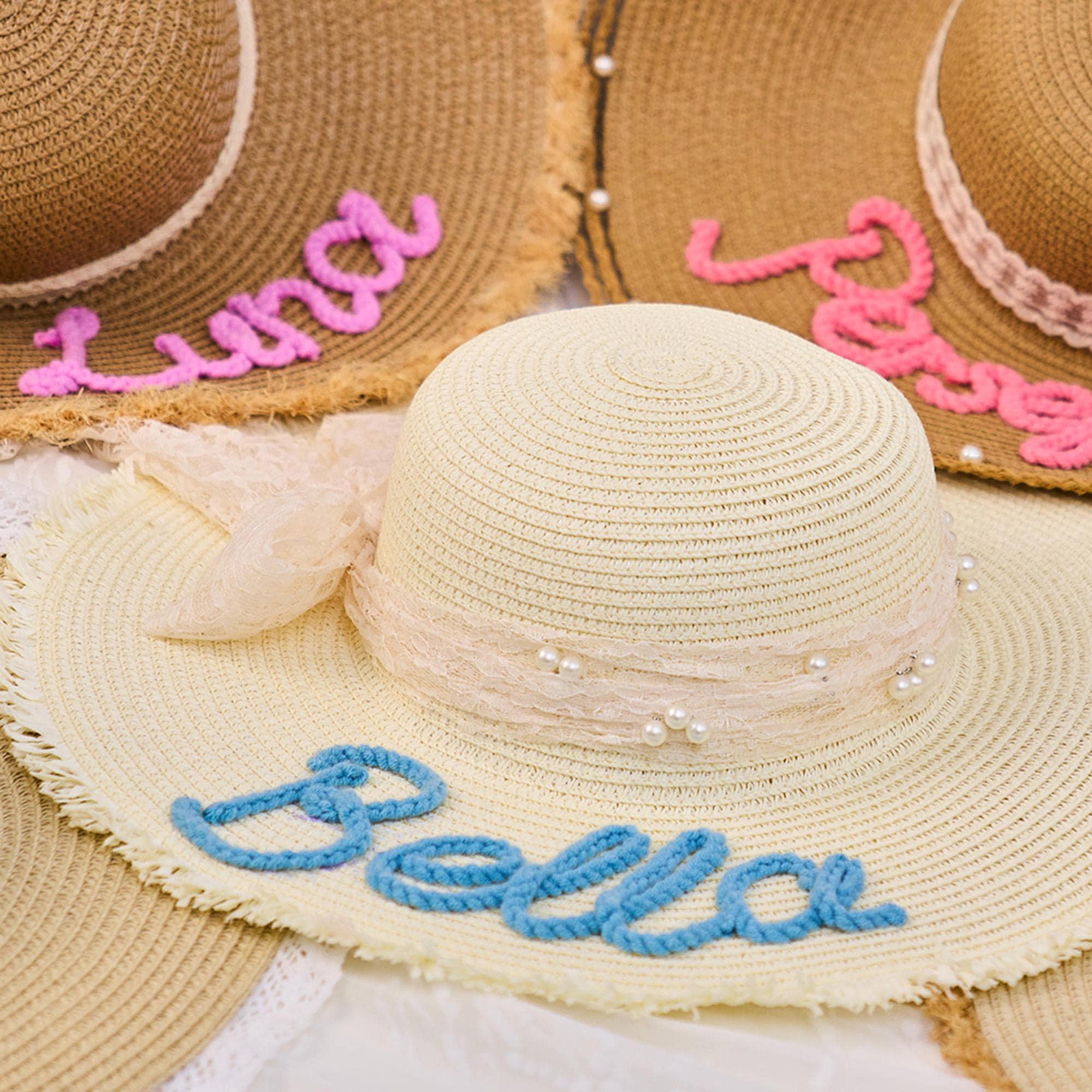 Personalized Beach Hat, Custom Name Adjustable Beach Hat, Sun Hat ...