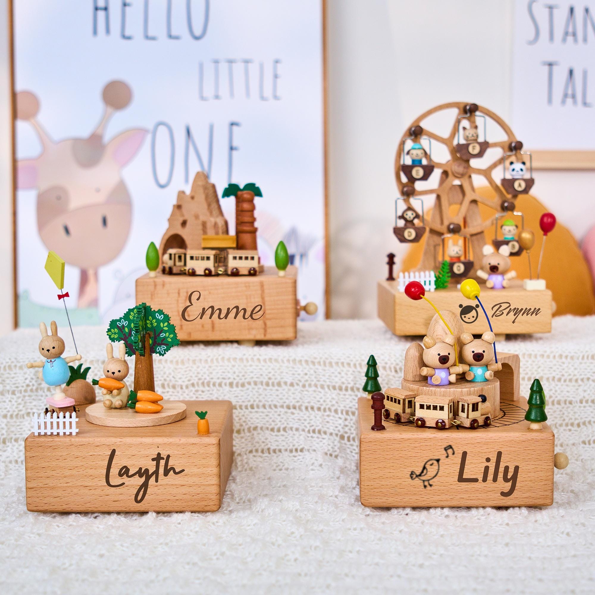 Music Box for Kids,personalised Wooden Music Box,engraved Name Music ...