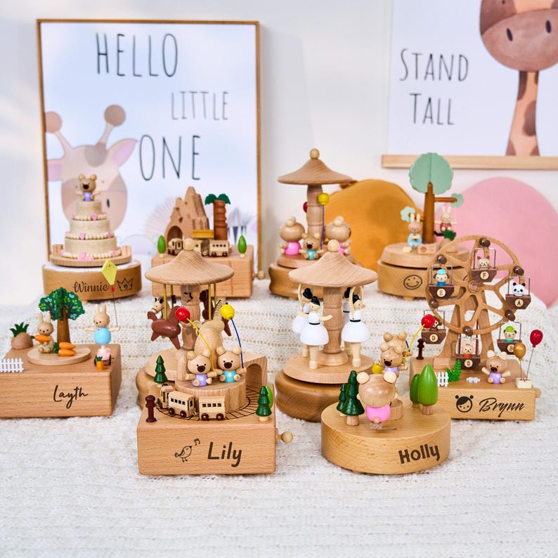 Music Box for Kids,personalised Wooden Music Box,engraved Name Music ...