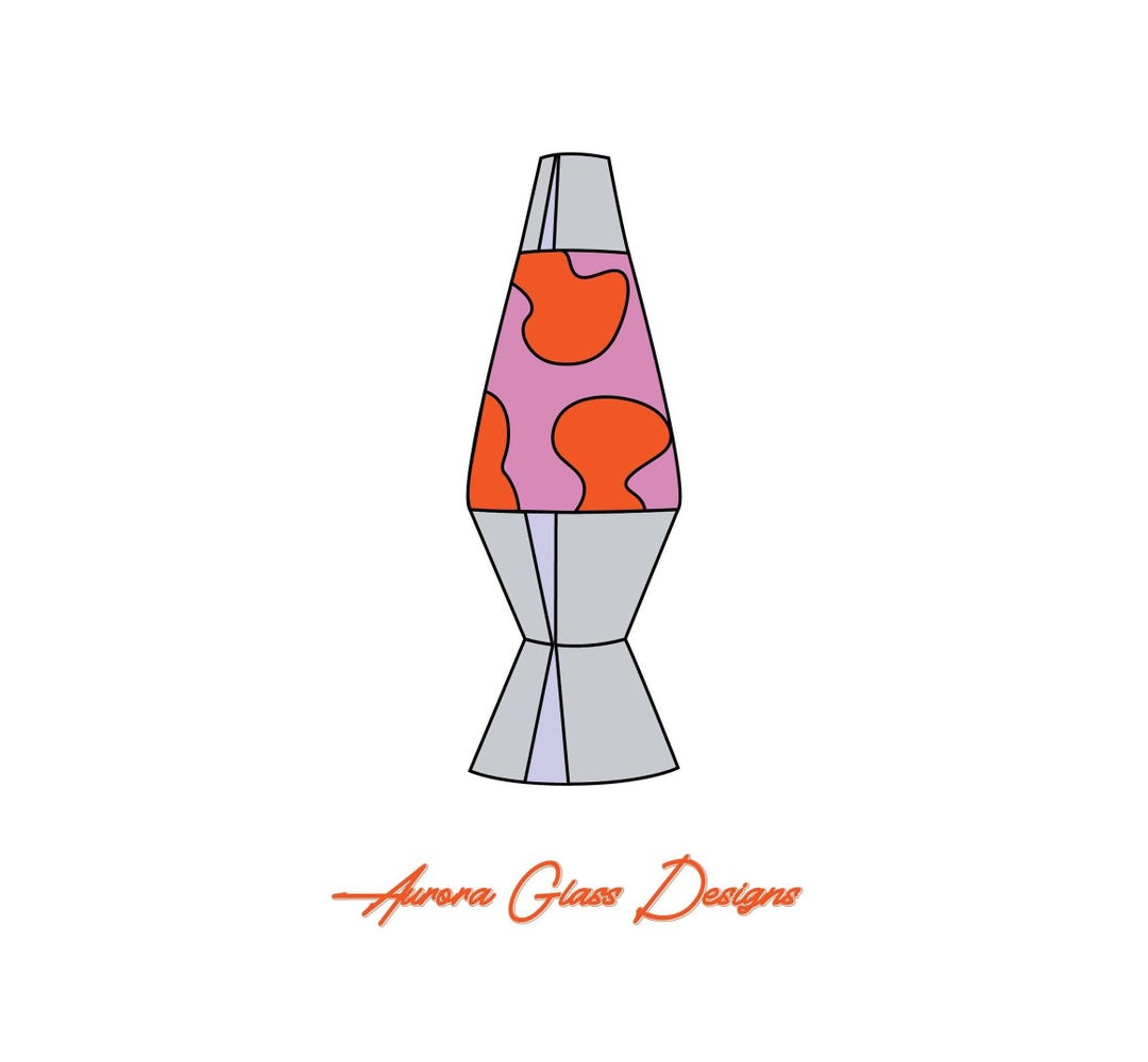Lava Lamp Stained Glass Pattern Template - Etsy