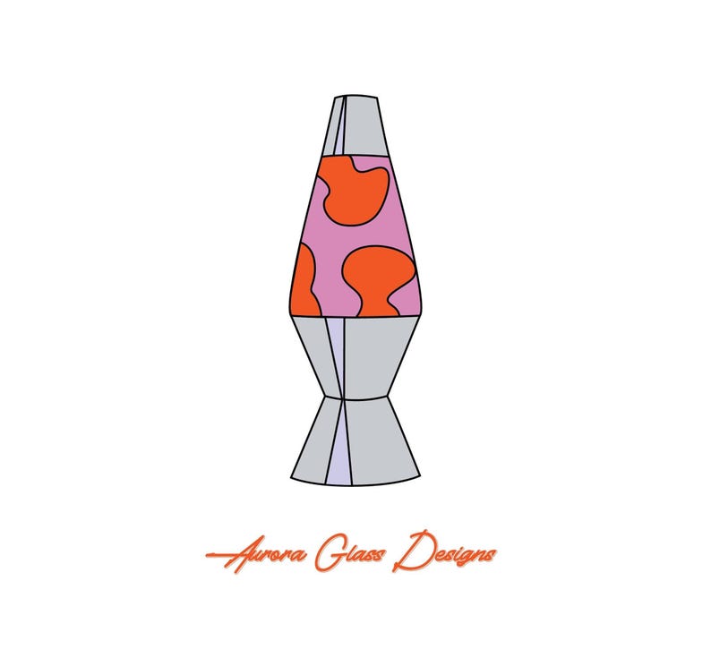 Lava Lamp Stained Glass Pattern Template - Etsy