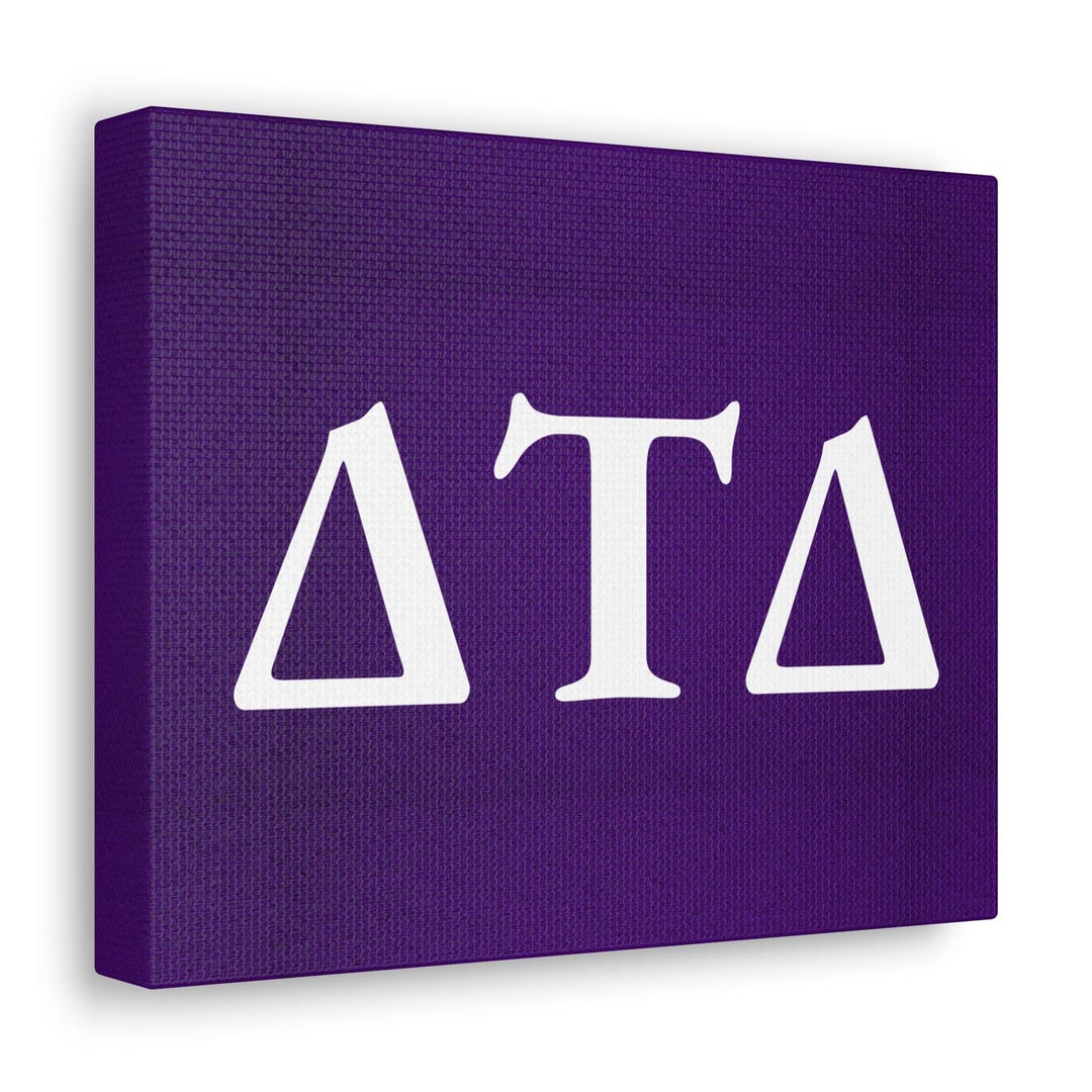 Customizable Fraternity Letters Canvas, Purple/white 10x8 - Etsy