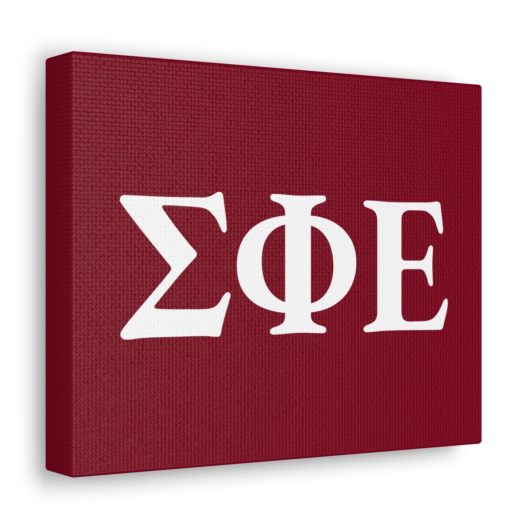 Customizable Fraternity Letters Canvas, Red/white 10x8 - Etsy