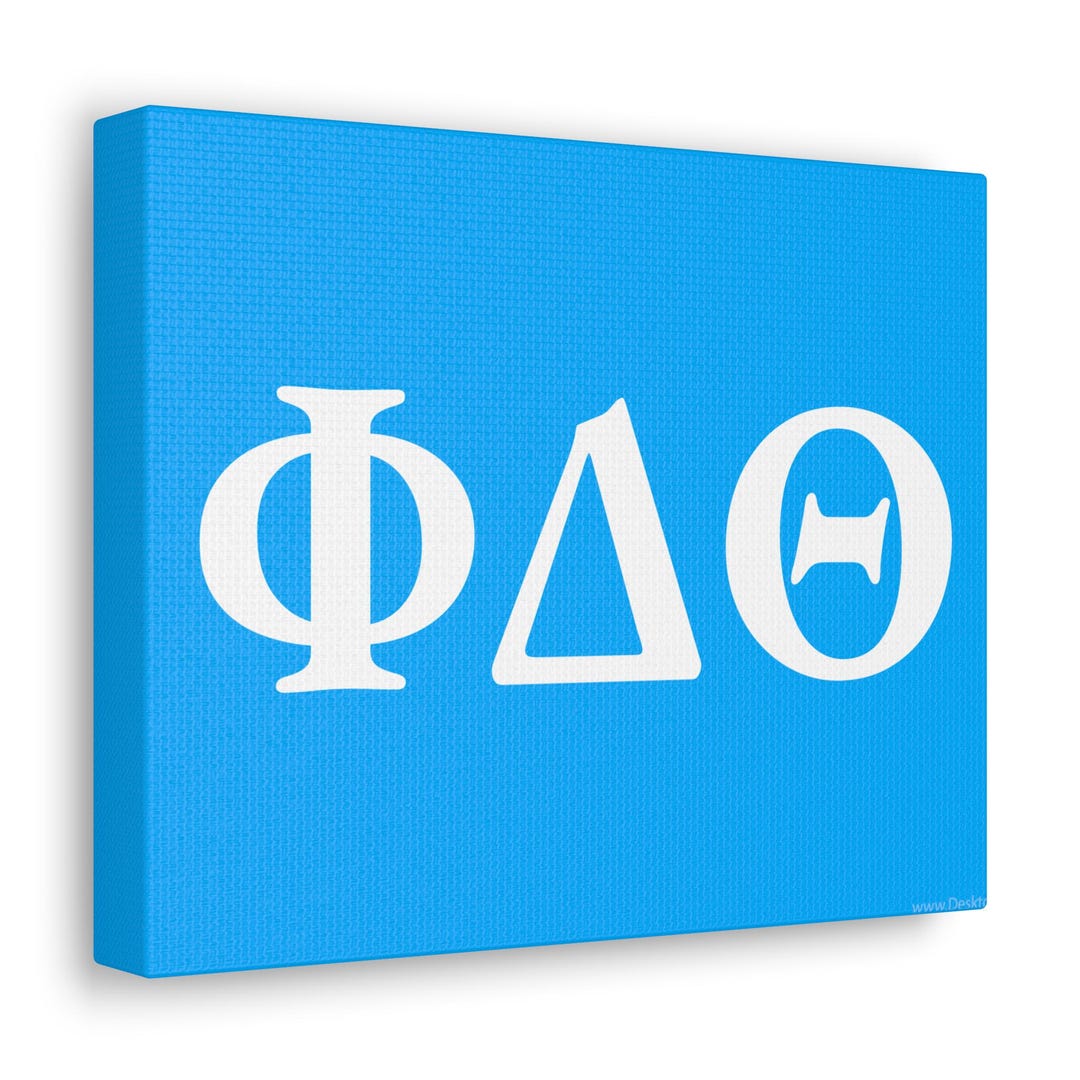 Customizable Fraternity Letters Canvas, Blue/white 10x8 - Etsy