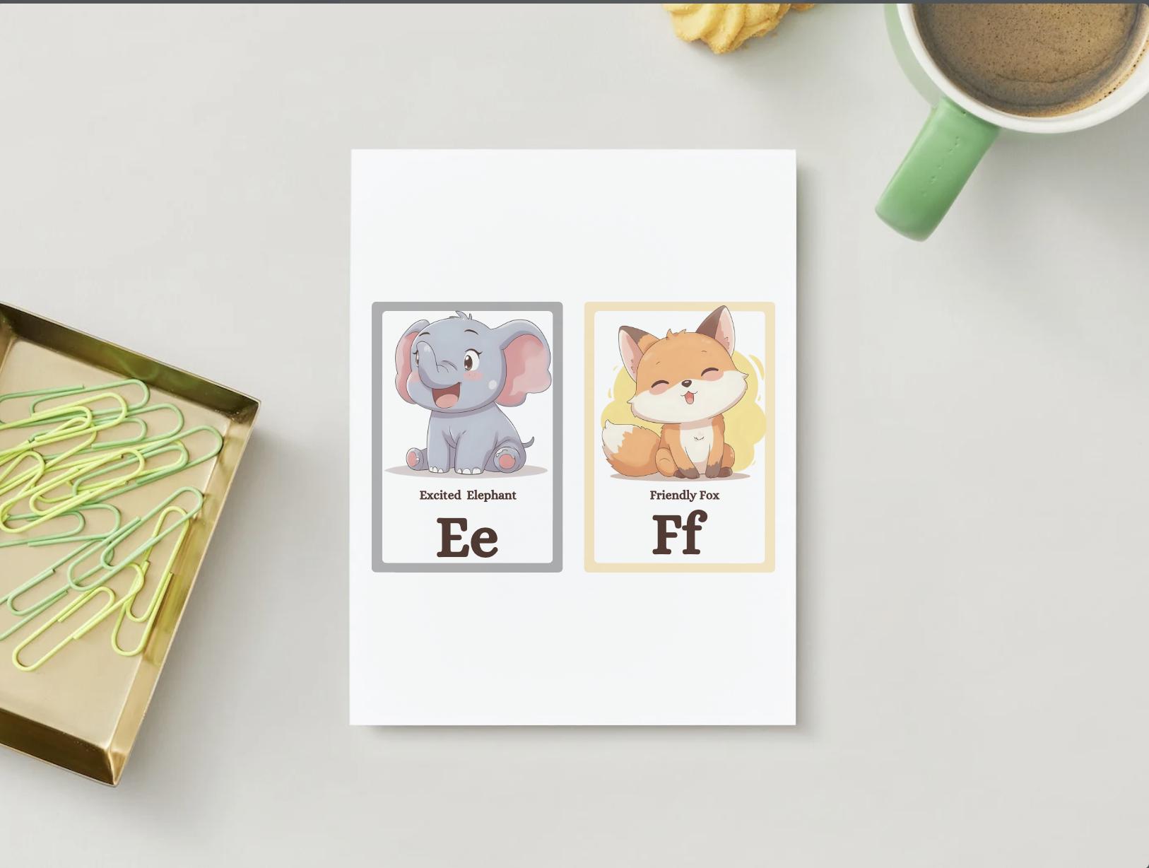 Printable Alphabet Flash Cards | Pre-k ABC Learning | Montessori Style ...