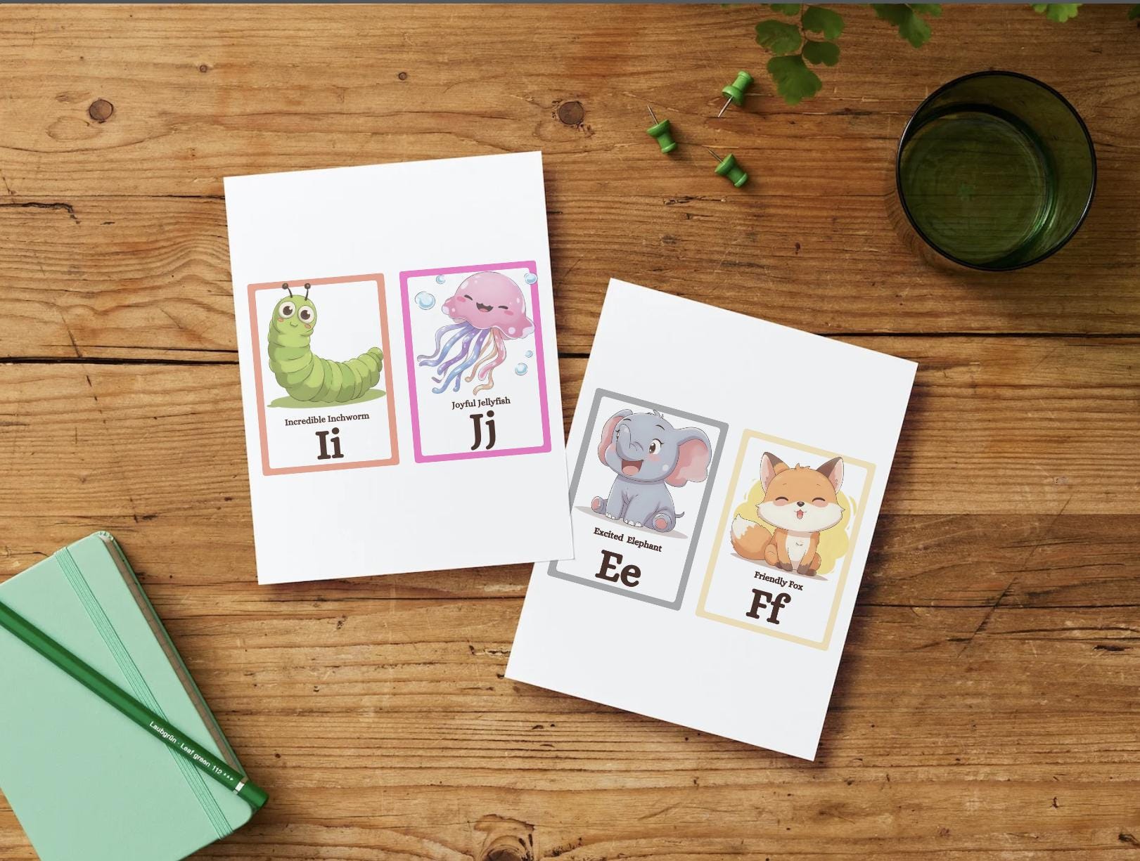 Printable Alphabet Flash Cards | Pre-k ABC Learning | Montessori Style ...