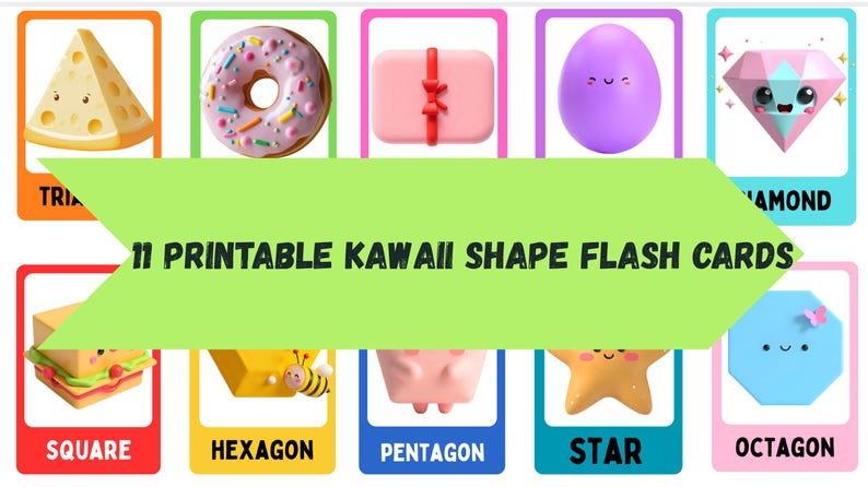 Shape Flash Cards: Printable Montessori Learning for Toddlers (digital ...