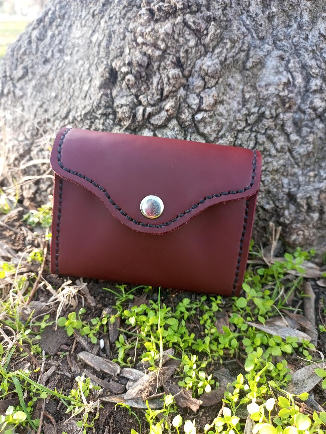 Handcrafted Credit Card Wallet, Women Coin and Card Organizer, Cowhide ...