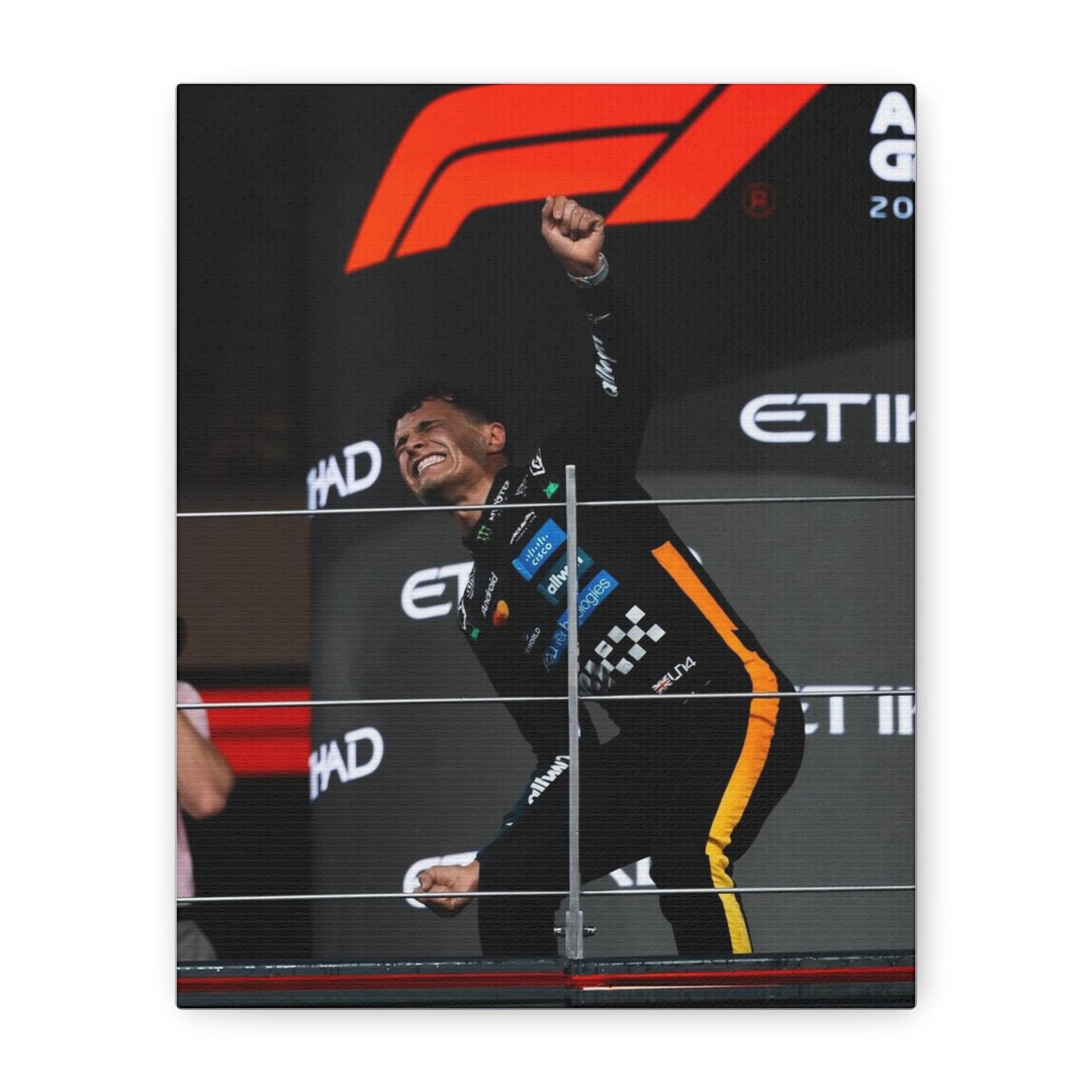 Lando Norris 2025 F1 World Champion Podium Celebration Canvas | Matte ...