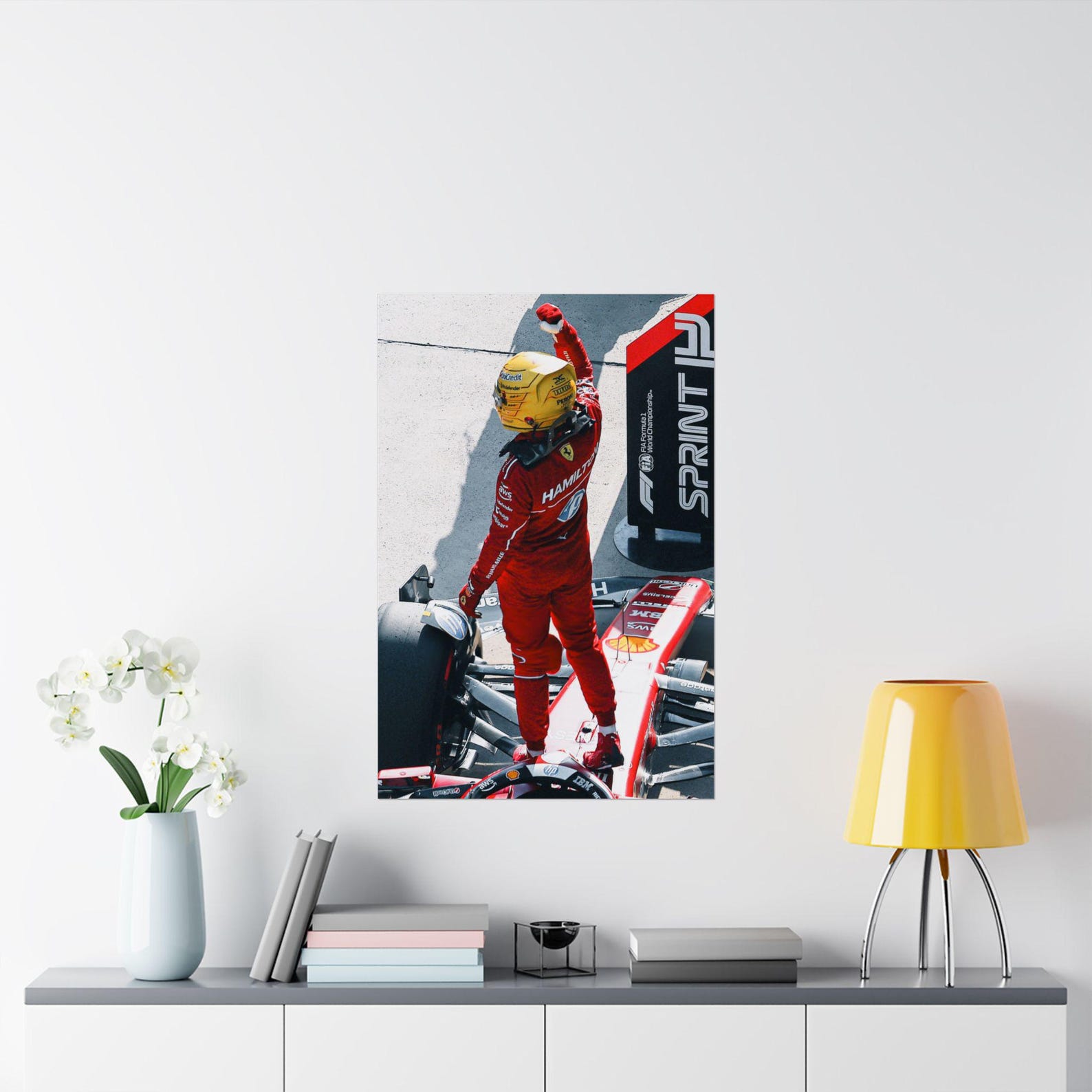 Lewis Hamilton Poster/ Ferrari Poster - Etsy