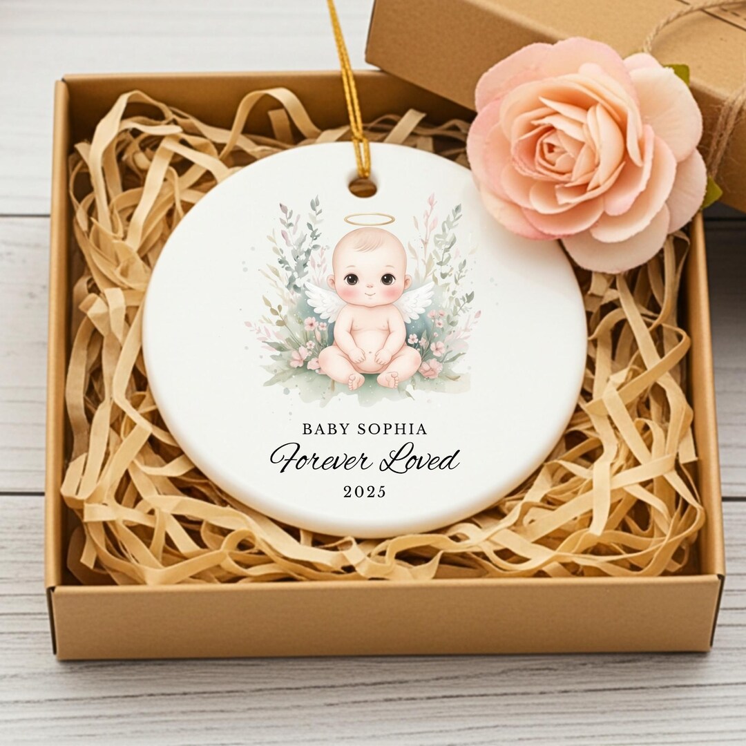 Angel Wing Baby Boy/girl Ornaments, Custom Miscarriage Memory Gift - Etsy