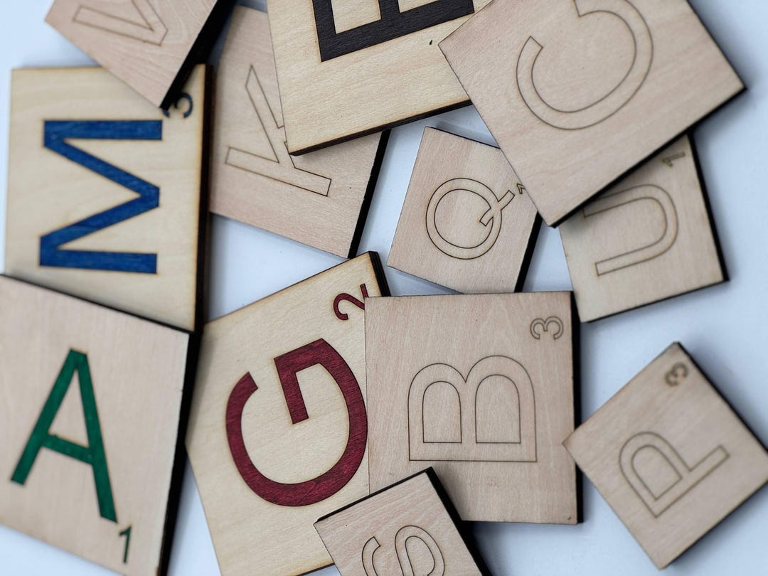 DIY Scrabble Wall Tile Kit, Custom Wooden Letter Tiles With Backtape ...