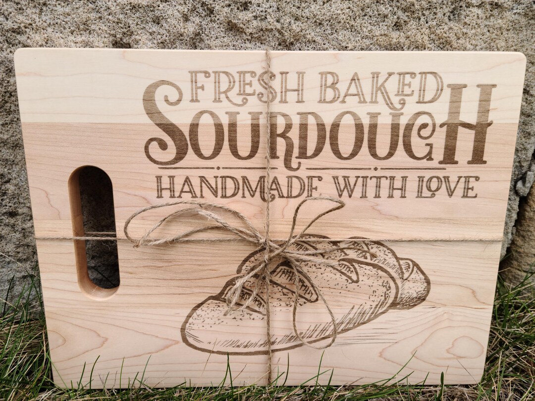 Sourdough Bread Beeswax Coated Food Safe Laser Engraved Solid Maple ...
