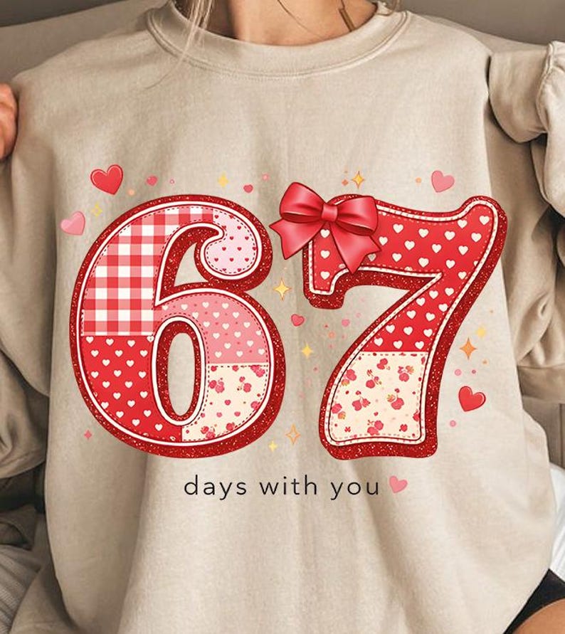 67 Days With You Valentine PNG, Valentine Numbers PNG, Love PNG ...