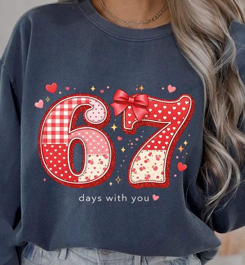 67 Days With You Valentine PNG, Valentine Numbers PNG, Love PNG ...