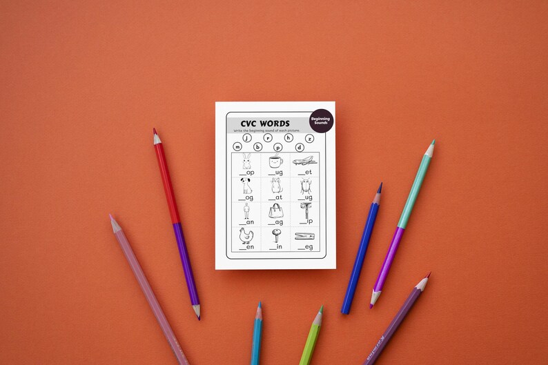 8 CVCC and CVC Words Printable Worksheets – Fun & Engaging for Early ...