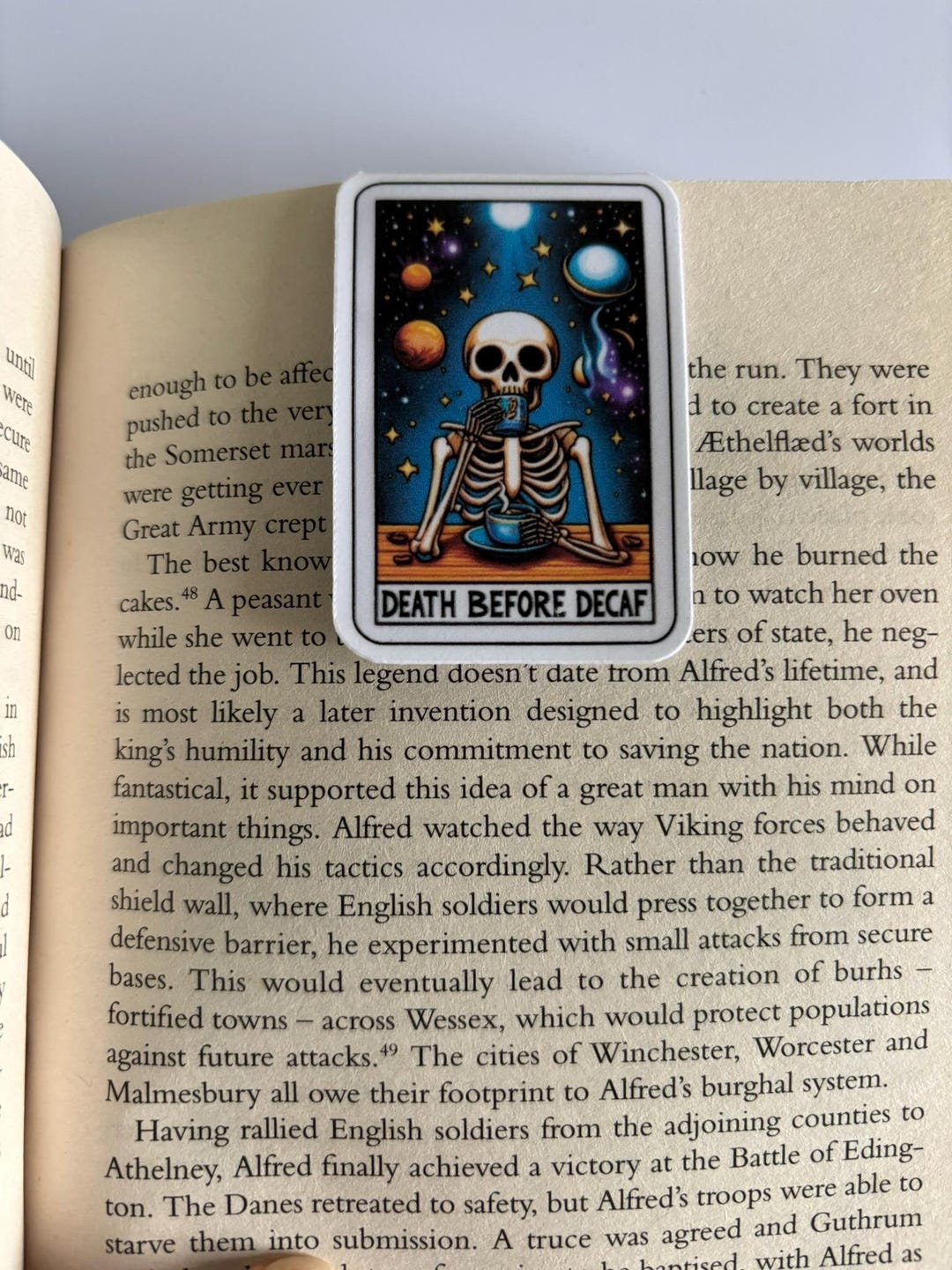 Magnetic Bookmark Tarot Card Death Before Decaf Cute Bookmark Reading ...