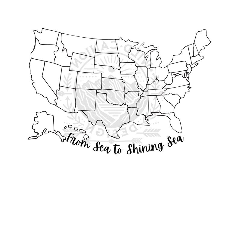 Color-your-adventure USA Map Ornament SVG | Travel Tracker Christmas ...