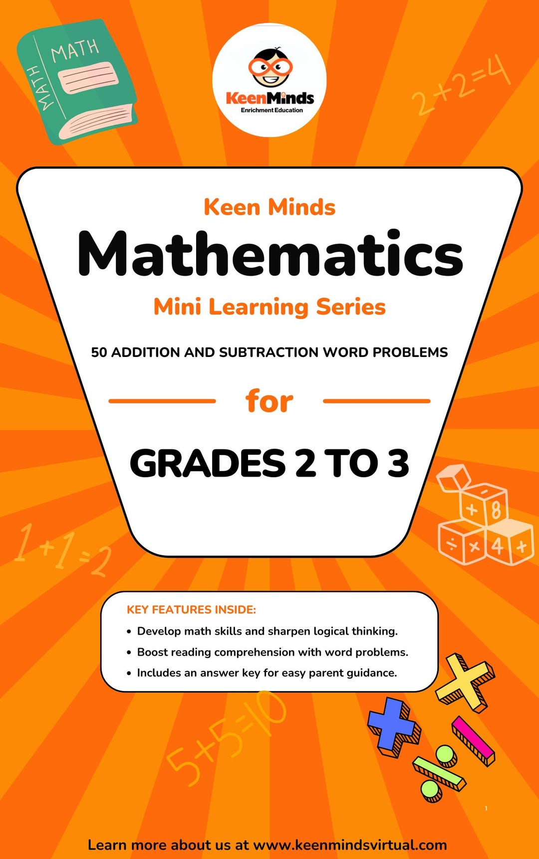 Keen Minds Workbooks | Math Mini Series: 50 Addition and Subtraction ...