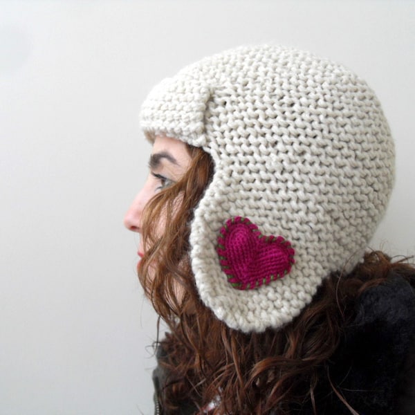Heart Knit Hat - Etsy