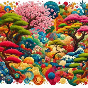 Japanese Tree Art Collection - Etsy