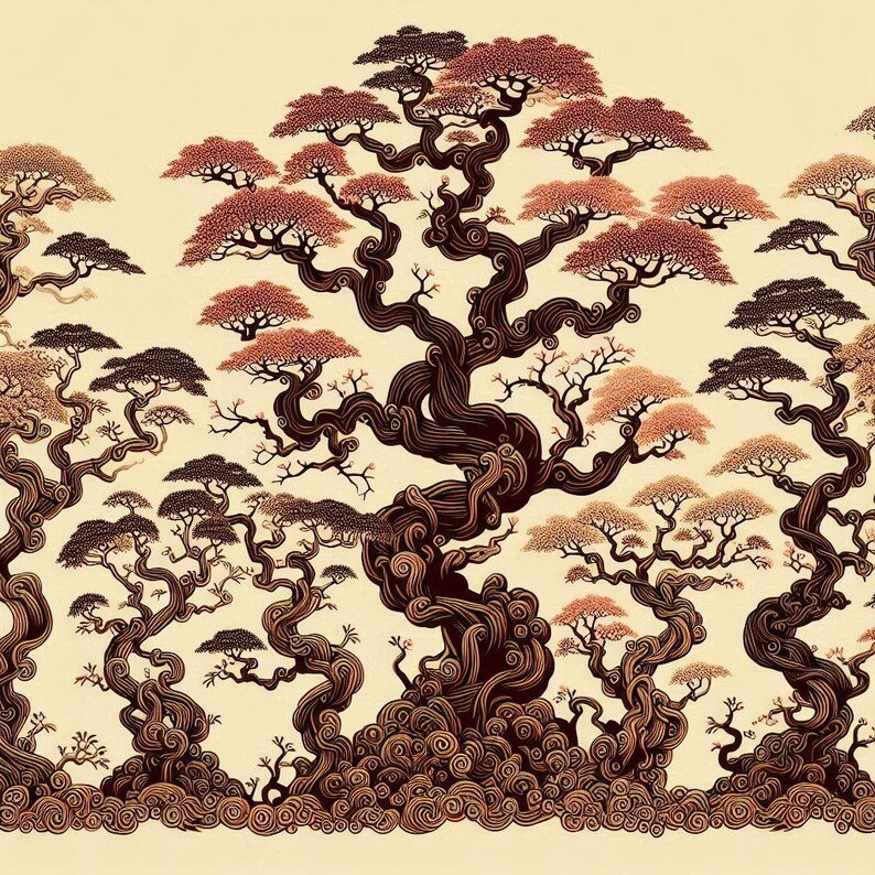 Japanese Tree Art Collection - Etsy