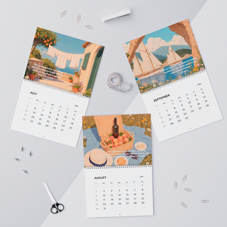 2026 JW Wall Calendar With Bible Verses, Christian Scripture Calendar ...