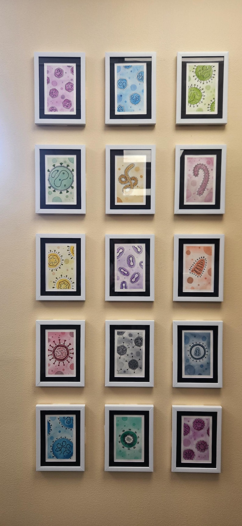 RSV Virus Watercolor Print | Virology Wall Art | Microbiology Science ...