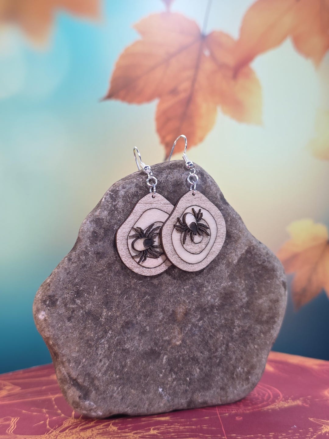 Lyme Disease Earrings | Tick & Bullseye Rash Jewelry | Entomologist ...