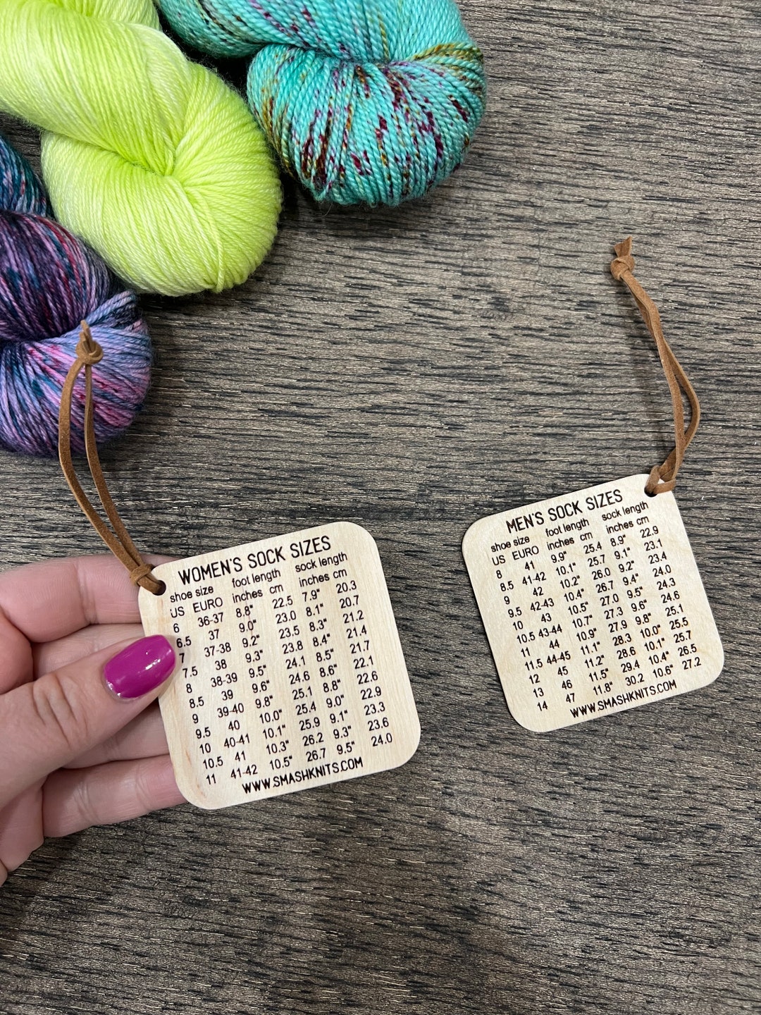 Knitter’s Reference Card Sock Sizes - Etsy