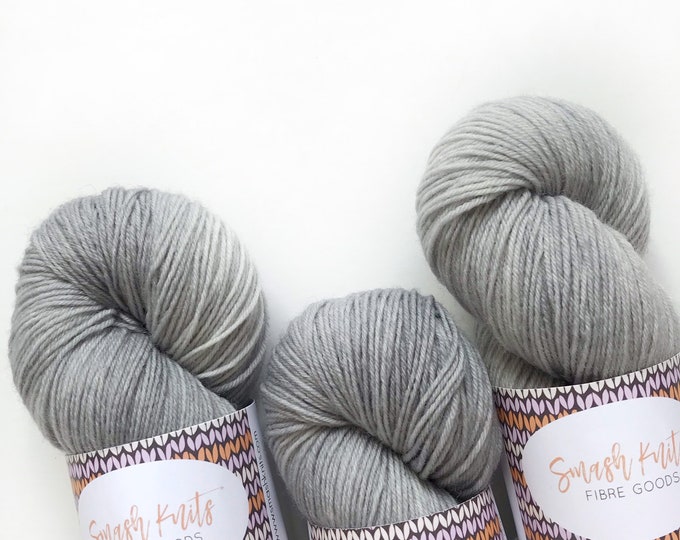 Hand Dyed Yarn “WHISPER” Light Grey Cream Tonal Neutral Deluxe ...