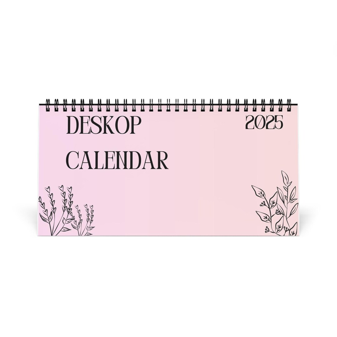 Desktop Calendar Pink - Etsy