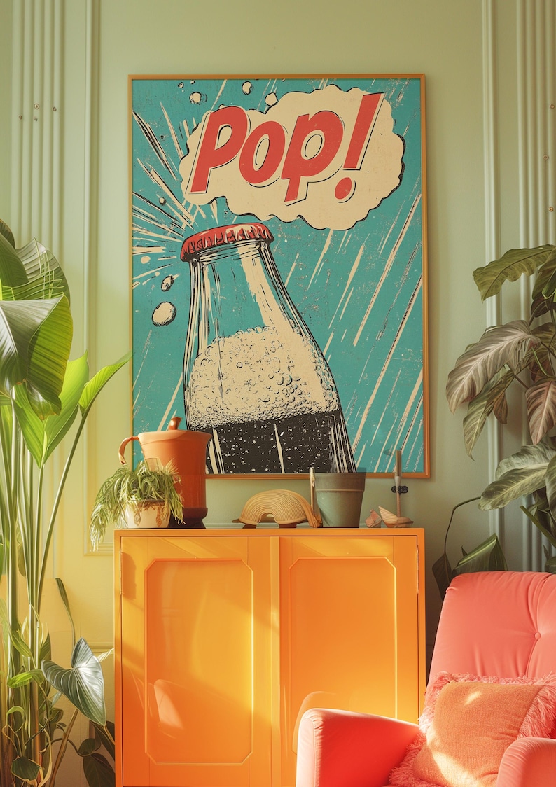 Retro Soda Pop Art Print: Vintage Comic Bottle (digital Download) - Etsy