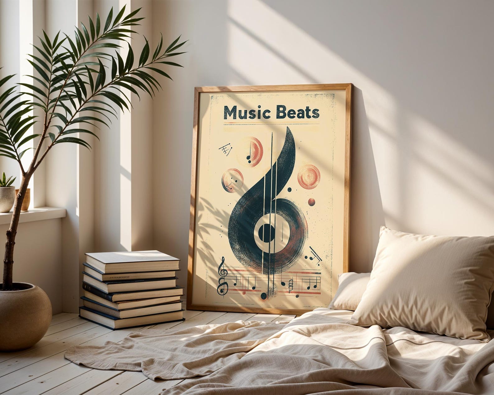 Treble Clef Art Print: Abstract Music Poster (digital Download) - Etsy