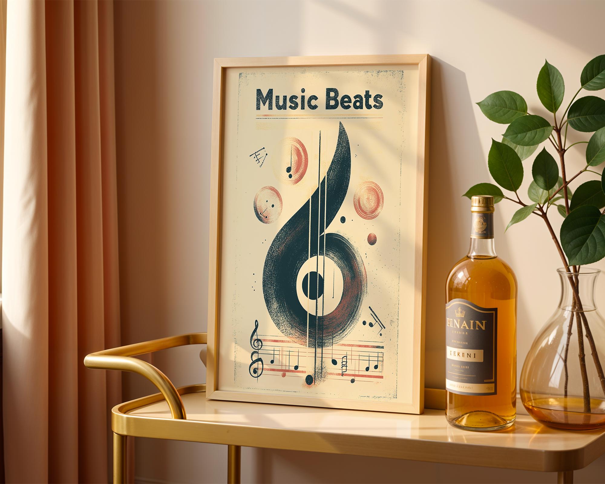 Treble Clef Art Print: Abstract Music Poster (digital Download) - Etsy
