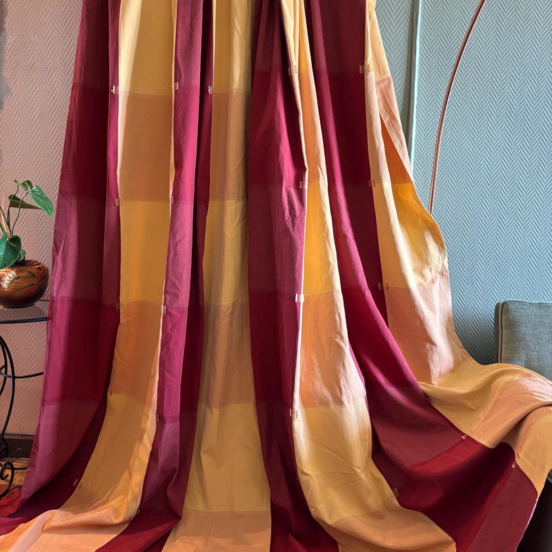 Colorblock Curtains - Etsy