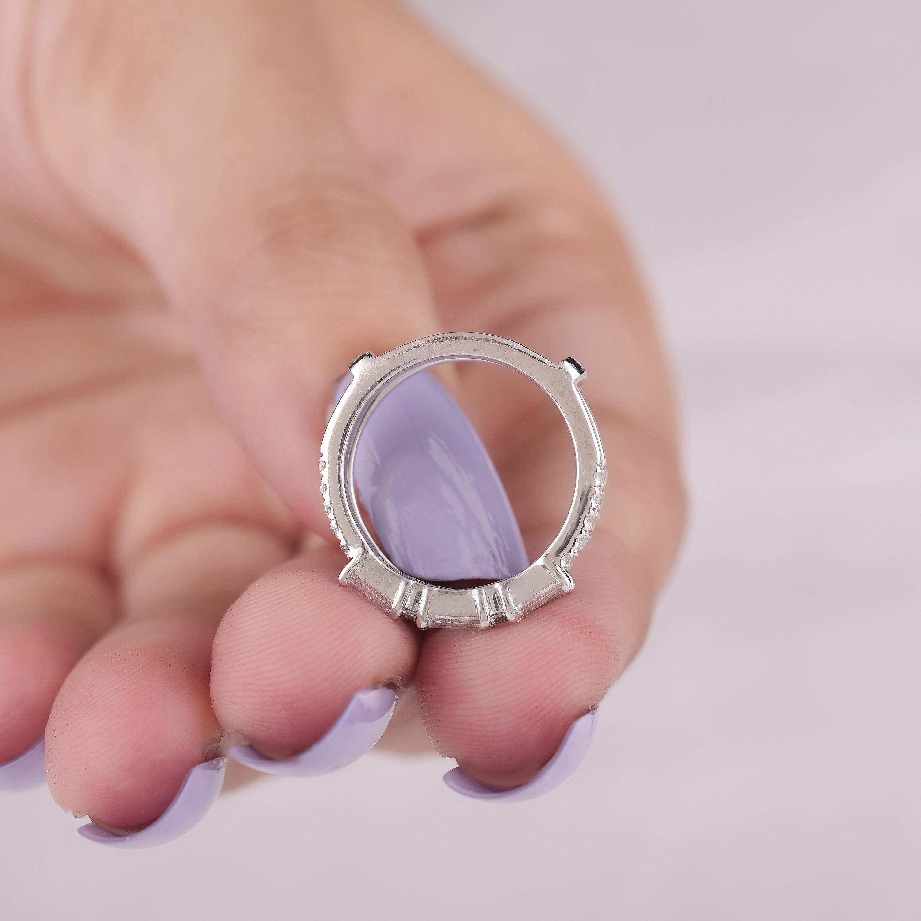 Enhancer Guard Band, Round & Baguette Cut Lab Grown Diamond Band, Guard ...