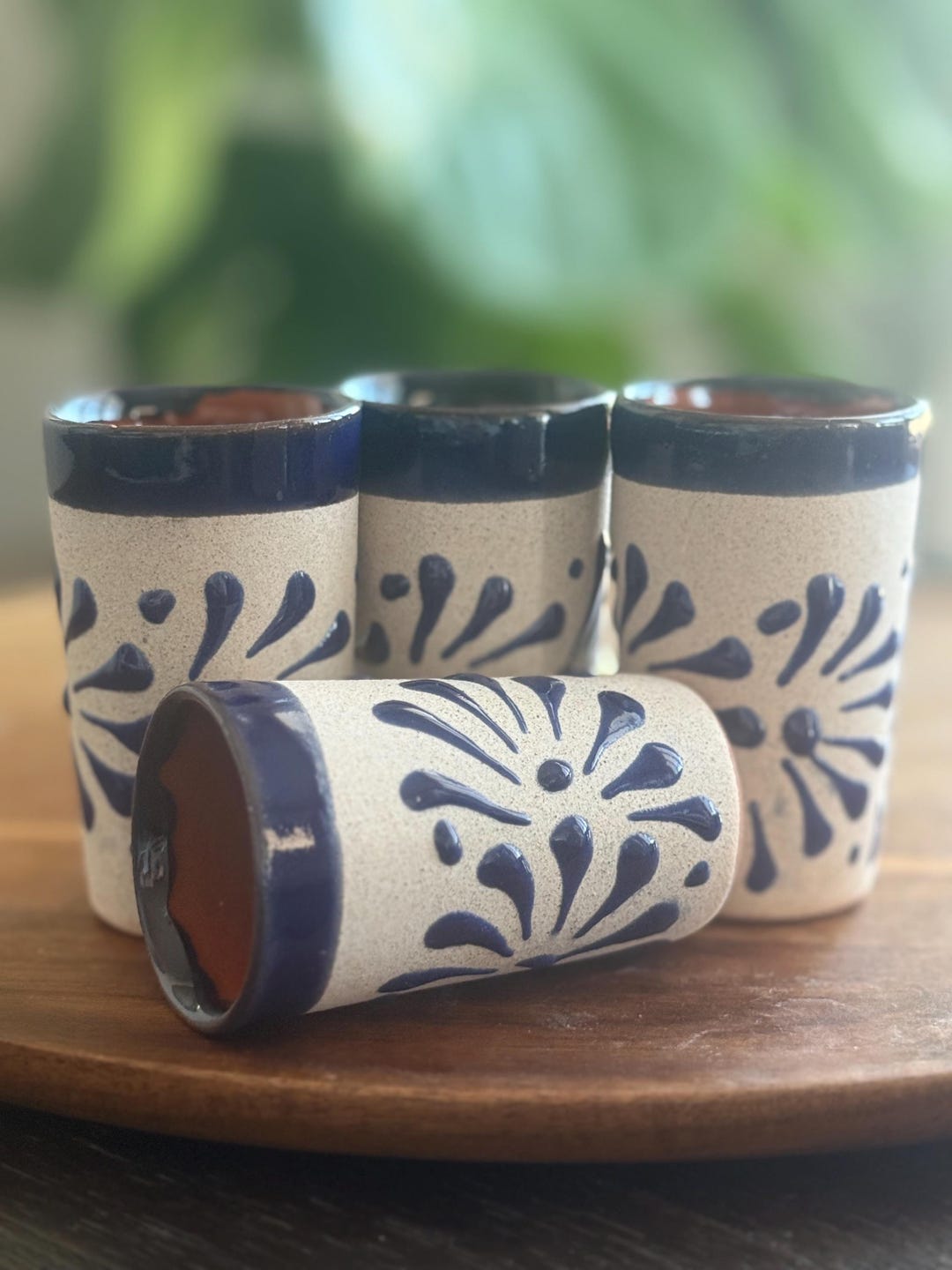Ceramic Tequila Shots Set of 4 | Mexican | Handmade | Set De 4 Vasos ...