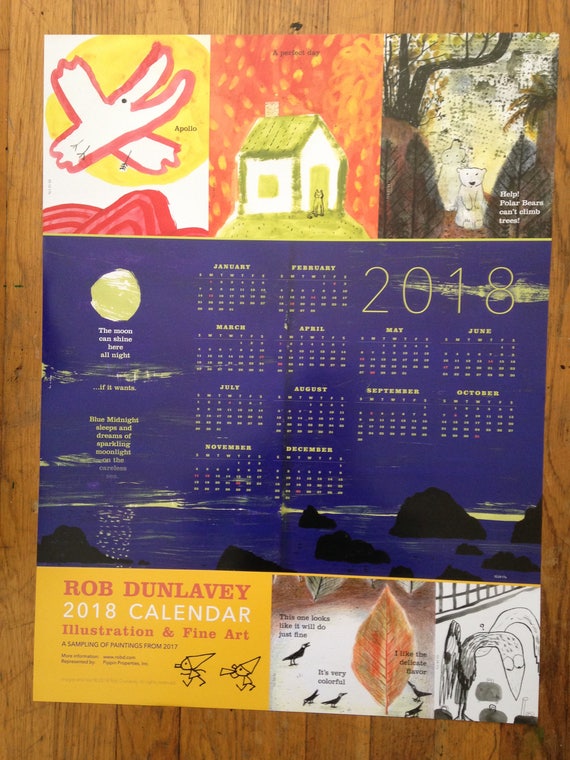 2018 Studio Calendar Poster | Etsy