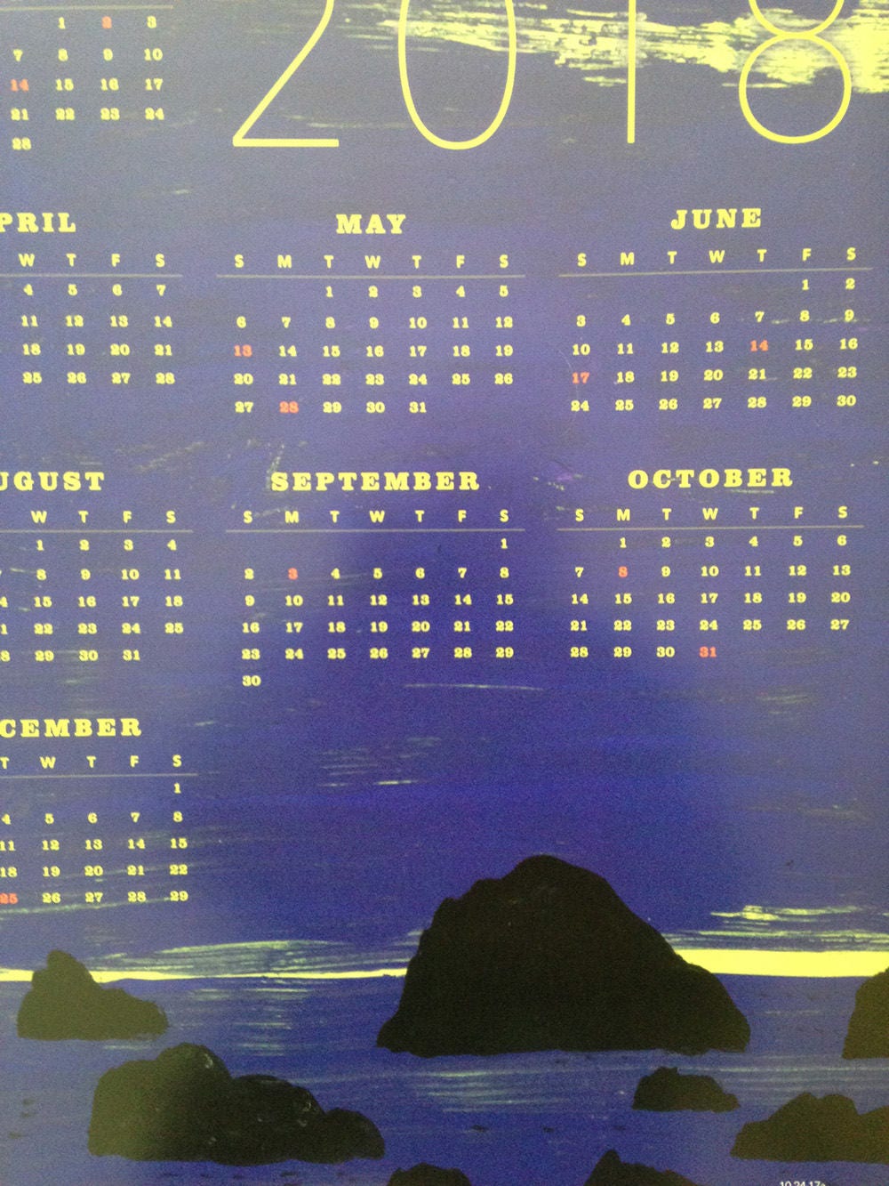 2018 Studio Calendar Poster - Etsy