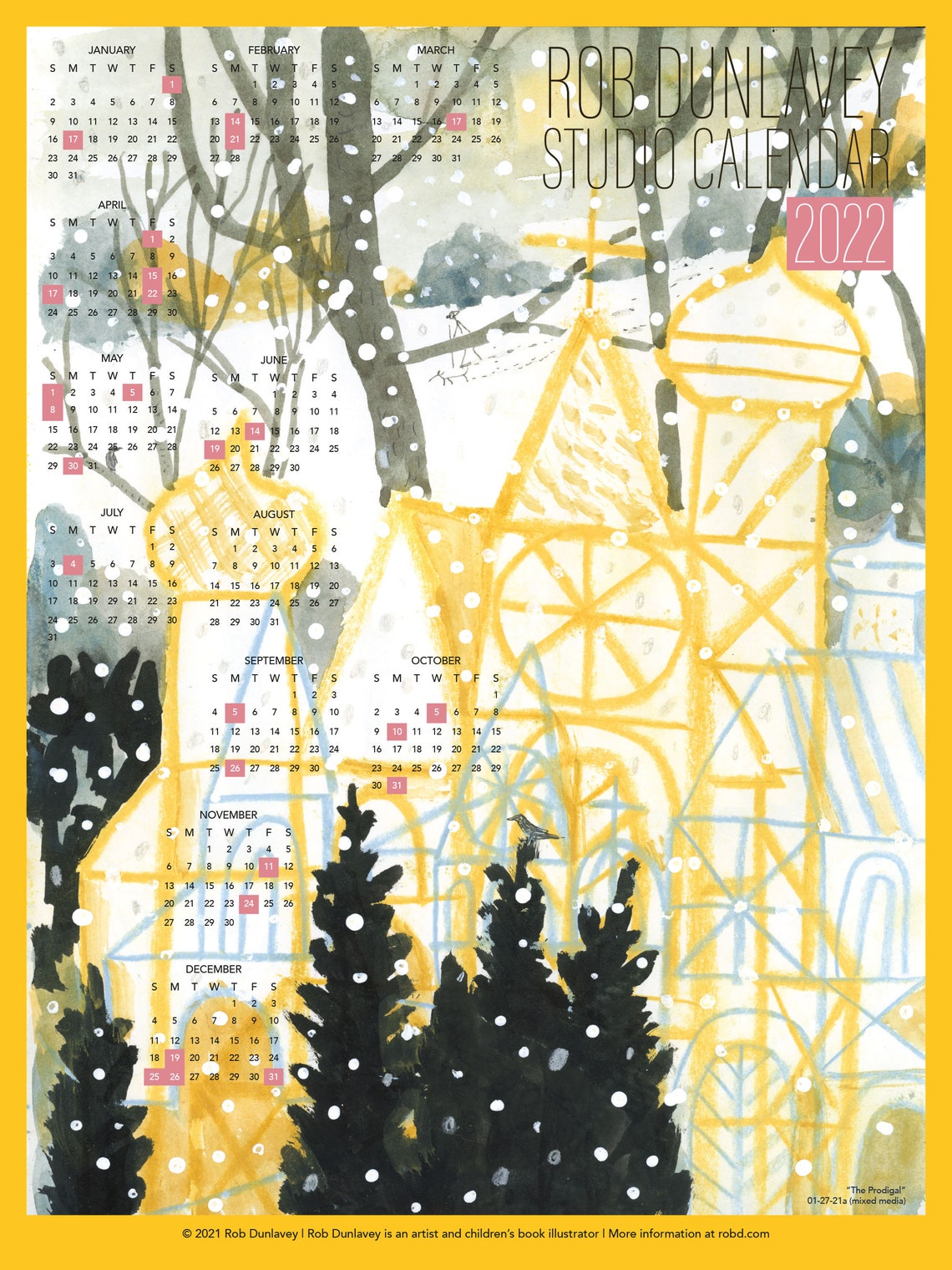 2022 Rob Dunlavey Calendar Poster - Etsy