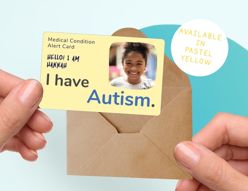 Down Syndrome Medical Alert Card, Customised Trisomy 21 ID, Special ...