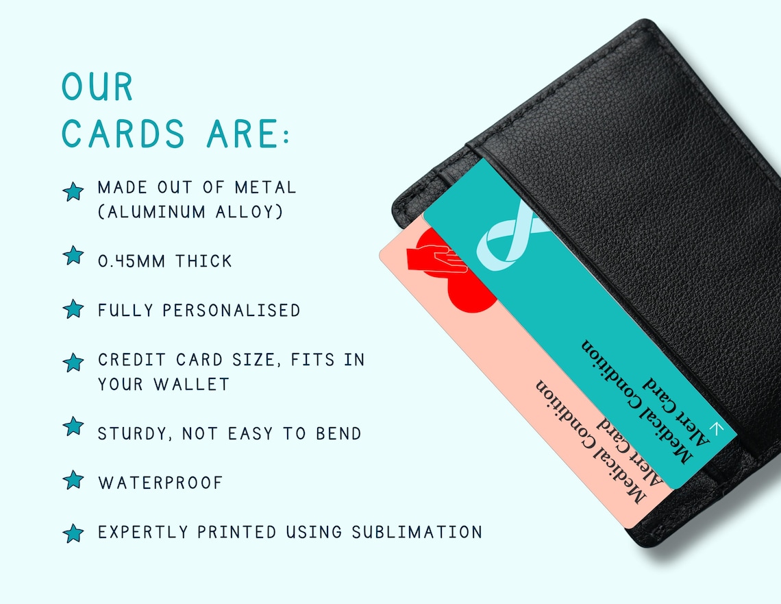 MCAS Medical Alert Card: Mast Cell Activation Syndrome ID - Etsy